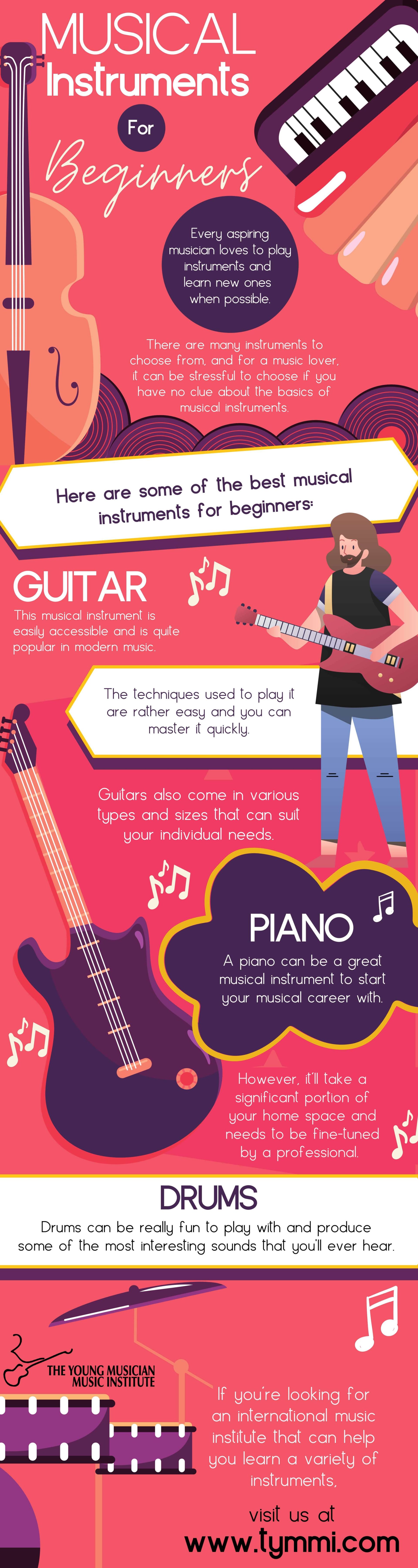 Musical Instruments For Beginners - Infographic
