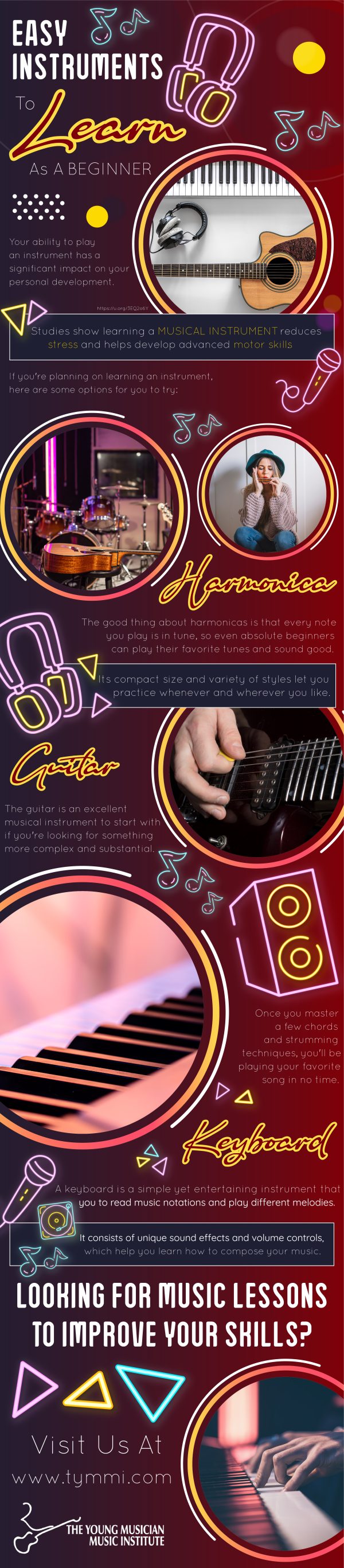 Easy Instruments to Learn as a Beginner - Infographic